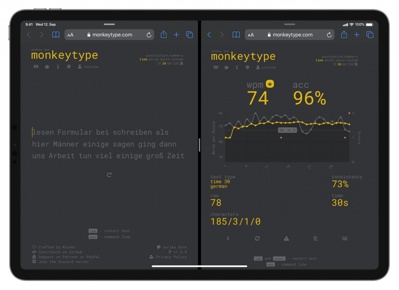 Monkeytype.com – ein Tastatur-Tipp-Test – iPhoneBlog.de
