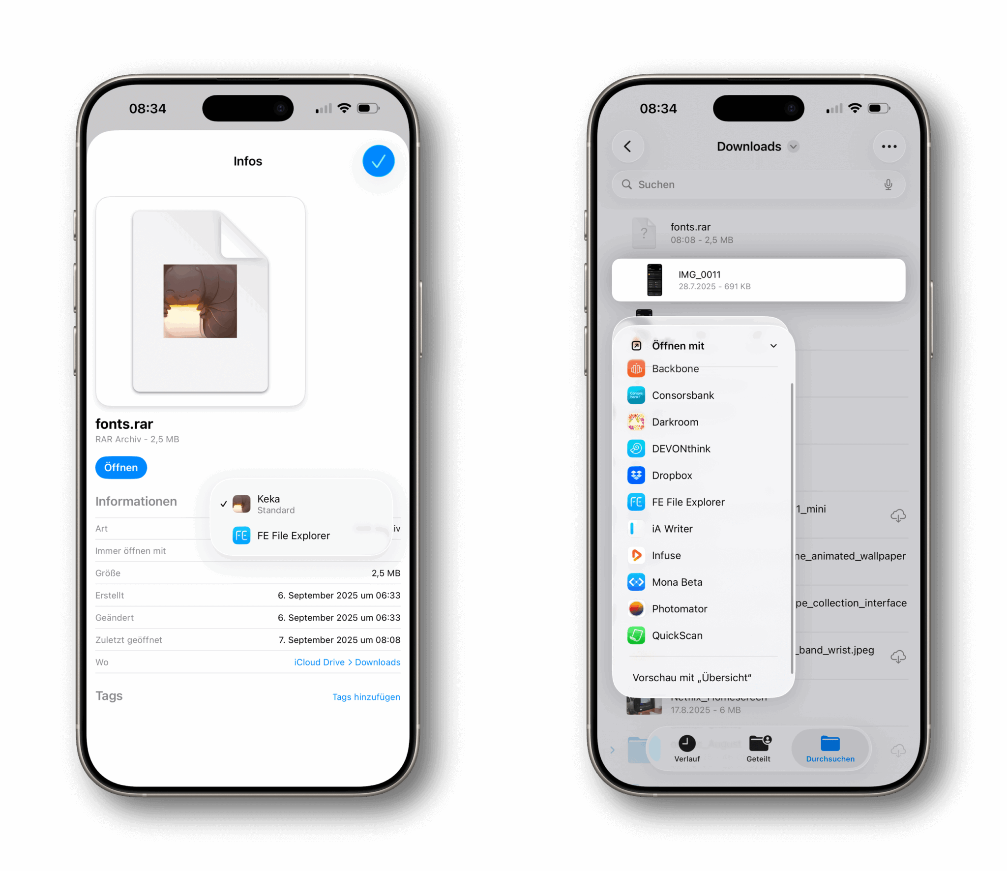 iOS 26: Standard-Apps für Dateitypen in der Dateien-App festlegen ...
